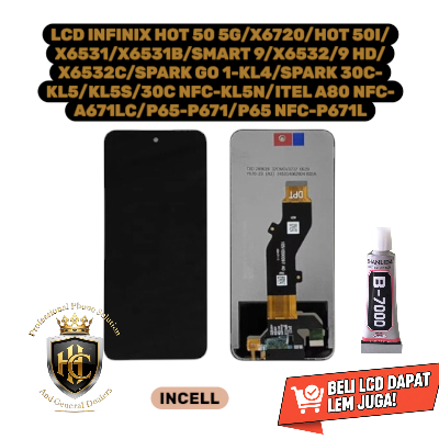 Jual LCD FULLSET TOUCHSCREEN INFINIX LCD INFINIX HOT 50 5G/X6720/HOT ...