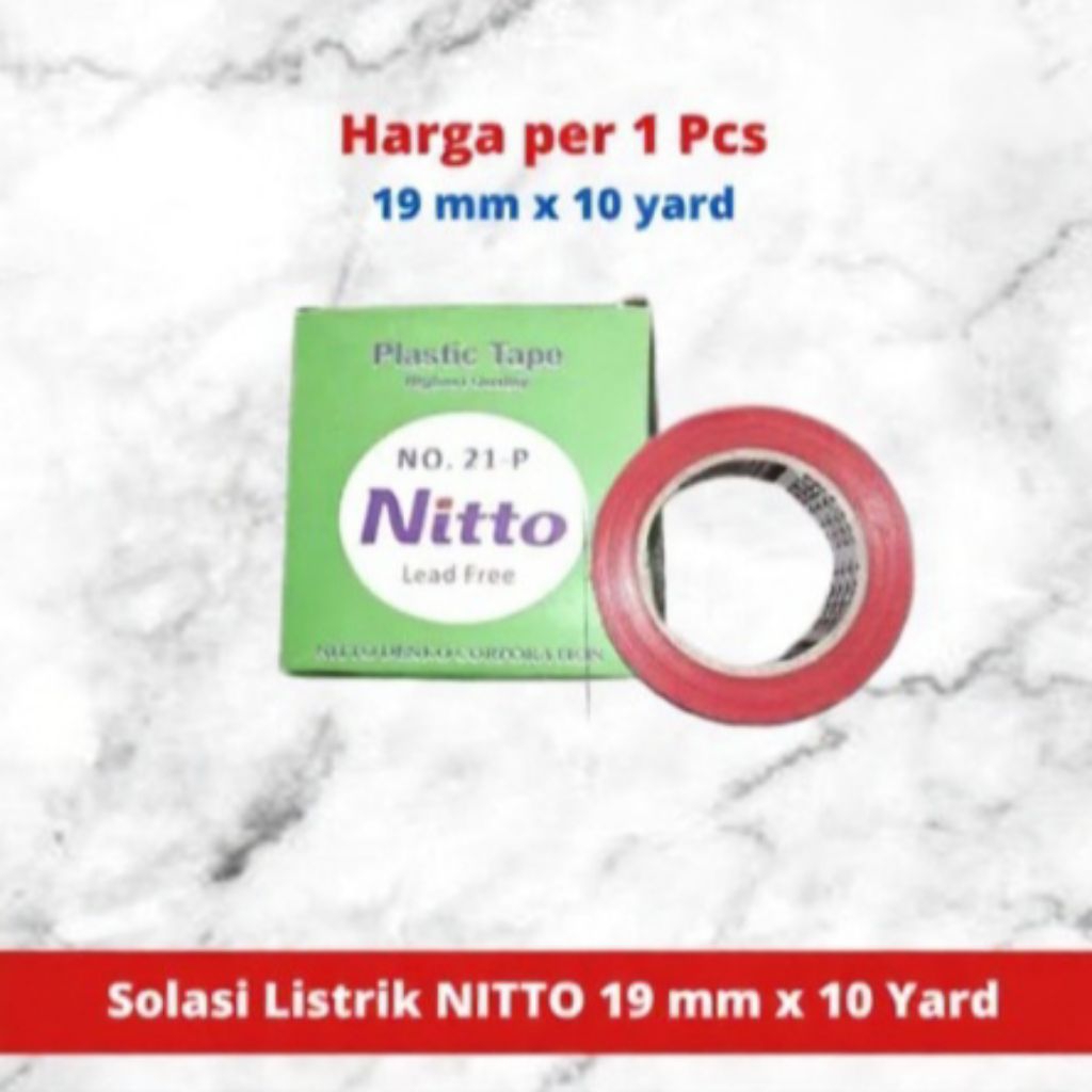 Jual Nitto Plastic Tape No. 21-P Pita Isolasi PVC Premium Listrik ...