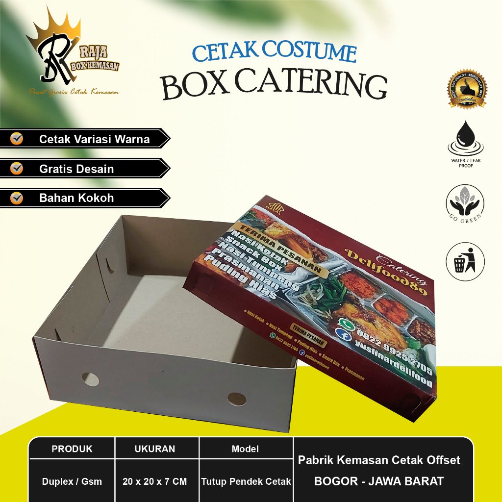 Jual Grosir Box + Box Catering Premium Cetak Desan Dan Merek Sendiri ...