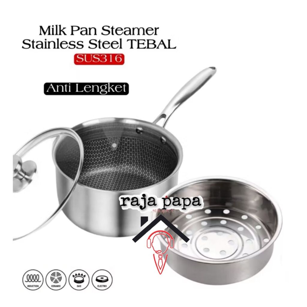 Jual Saucepan + Steamer Stainless Steel SUS 316 Premium Honeycomb ...