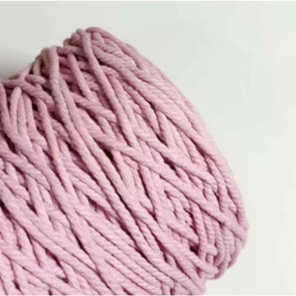 Jual [4 mm] 1 mtr Tali Macrame Katun Cotton Rope 4mm Makrame Benang ...