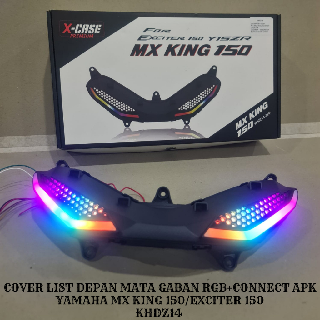 Jual COVER LIST LAMPU DEPAN MATA GABAN RGB CONNECT APP MX KING MX 150 ...