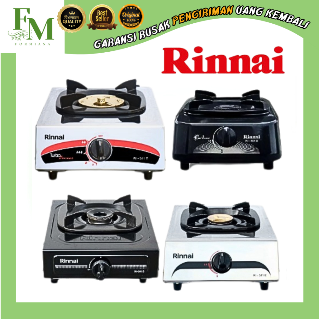 Jual RINNAI Kompor Gas 1 Tungku Turbo ORIGINAL RI 201 S / RI 301 S / RI ...