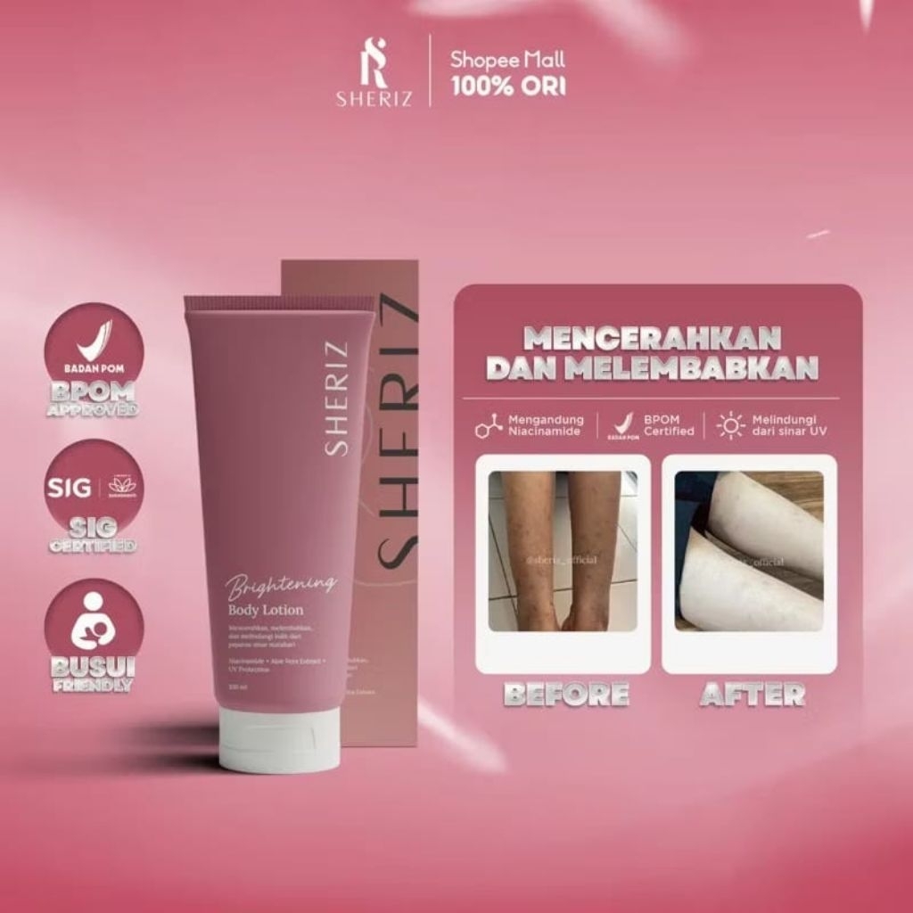 Jual SHERIZ - Body Lotion X Serum Hb Dosting 100 Ml | Pemutih Badan ...