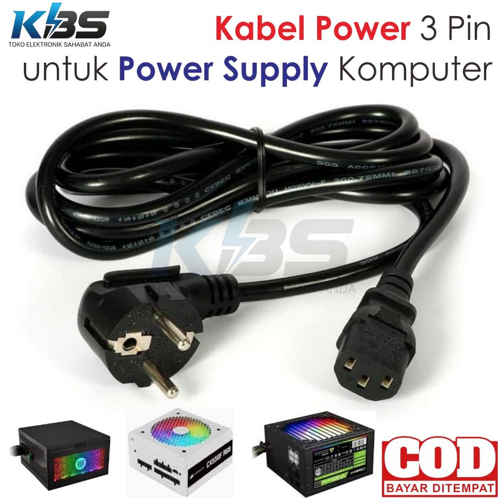Jual Rekomendasi Kabel Power 3 Pin untuk Power Supply Corsair PSU ...