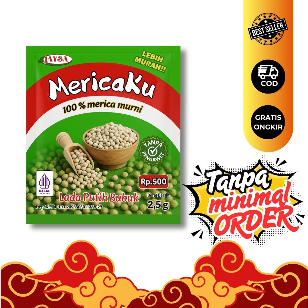 Jual Mericaku - Lada Bubuk Sachet Praktis – Bumbu Masakan (12pcs ...