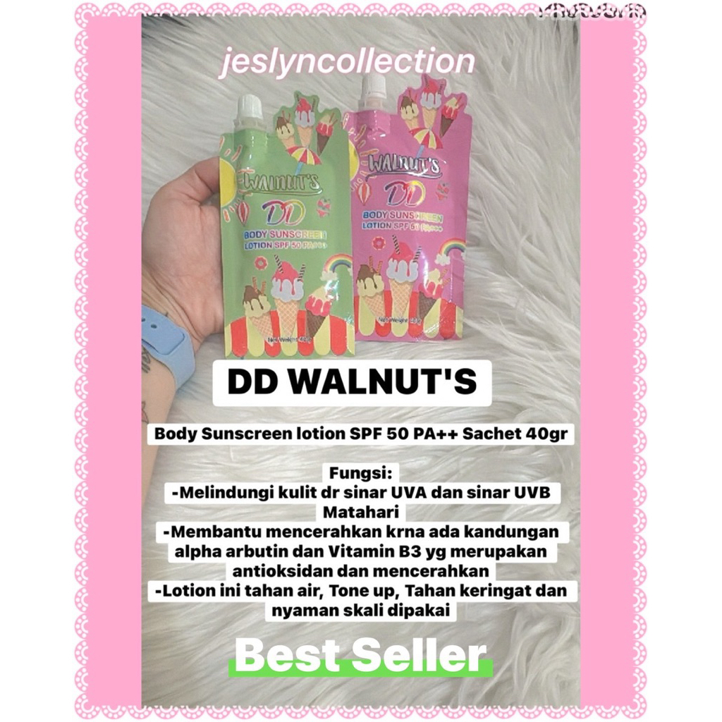 Jual SUNSCREEN DD WALNUTS BODY LOTION SACHET 40 GRAM | Shopee Indonesia