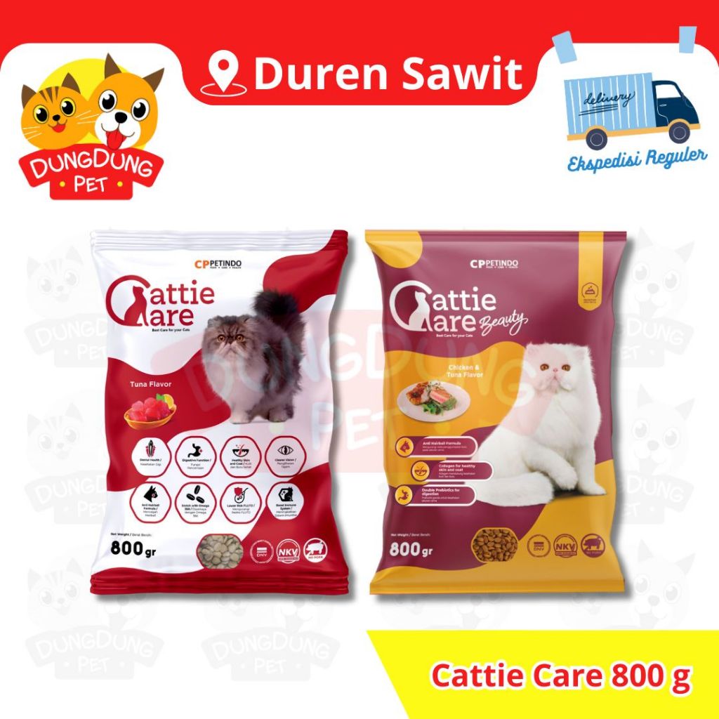 Jual Cattie Care 800g makanan kucing freshpack 800 g | Shopee Indonesia