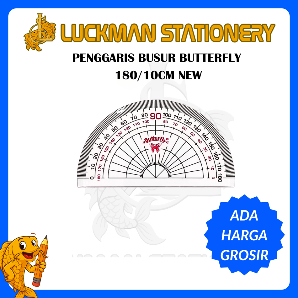 Jual PENGGARIS BUSUR DERAJAT BUTTERFLY 180/10CM DERAJAT PCS ORIGINAL ...