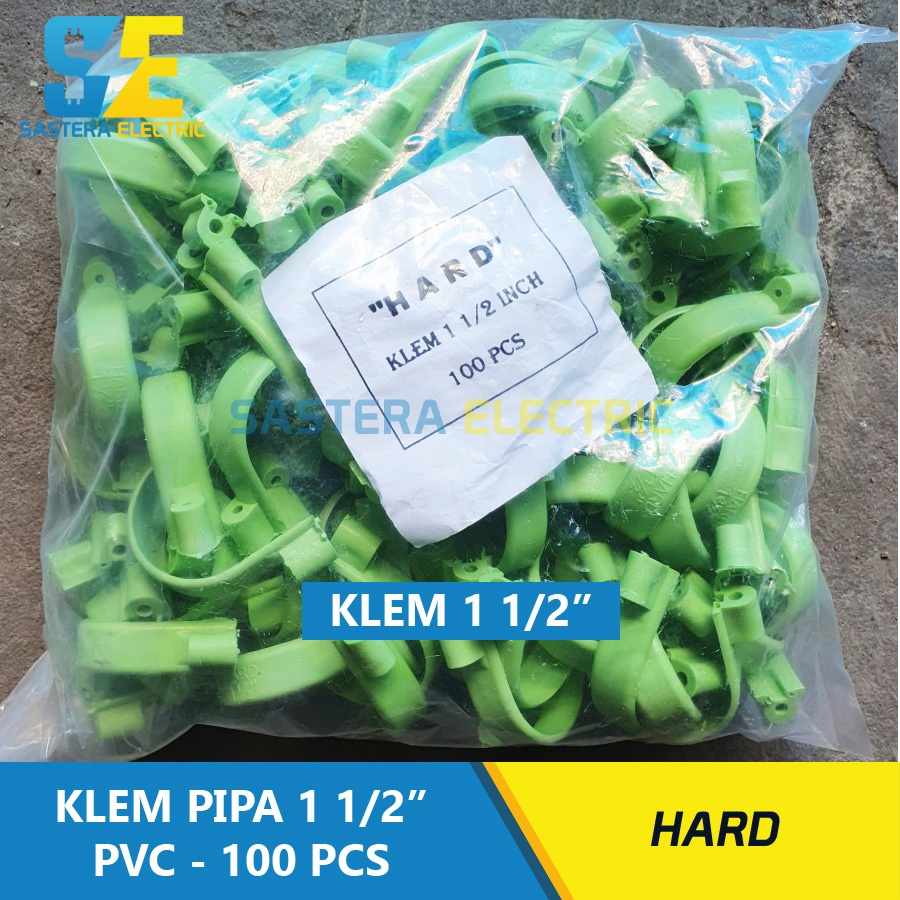 Jual (100 pcs) Klem Pipa PVC 1 1/2" inch Hard / Klem 1 1/2" PVC / Pipe ...