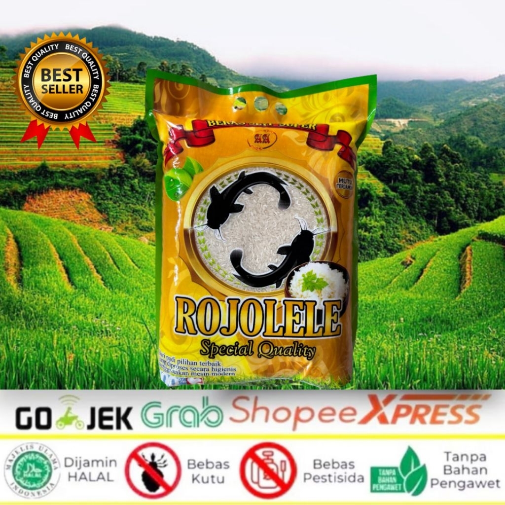 Jual Beras Cap Rojolele Super Kuning 5 Kg 10 Kg | Shopee Indonesia