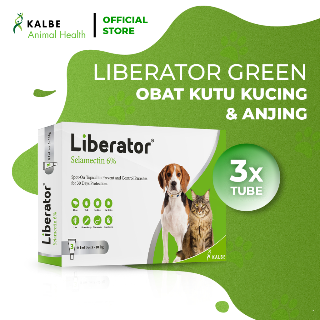 Jual Liberator Green 1 Box @3 Tube - Obat Tetes Kutu Kucing & Anjing ...