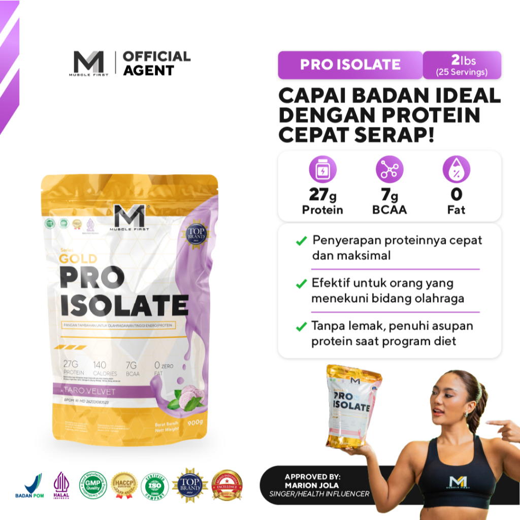 Jual MUSCLE FIRST PRO ISOLATE DAN PRO WHEY 2 LBS / 900 GRAM BPOM HALAL ...