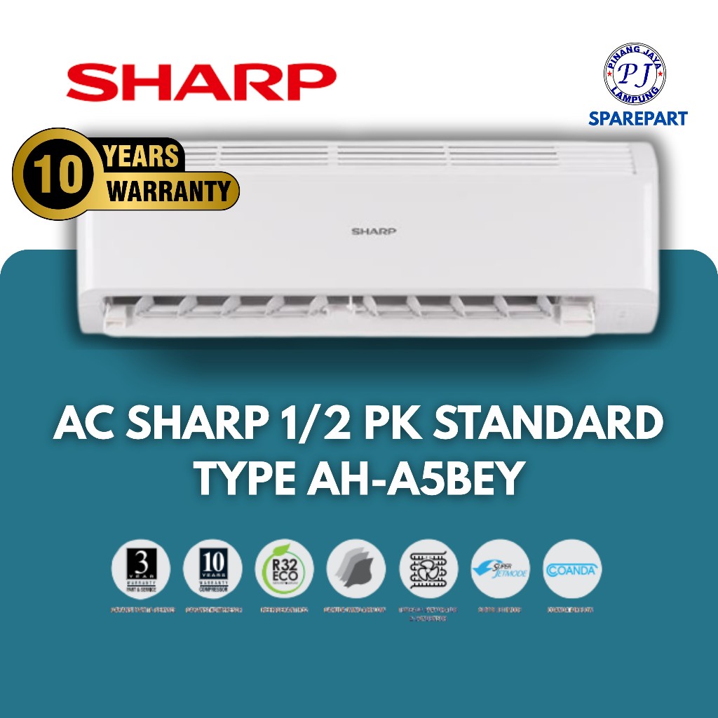 Jual AC Sharp 1/2 PK AH-A5BEY INDONESIA Standard - GARANSI RESMI FREE ...