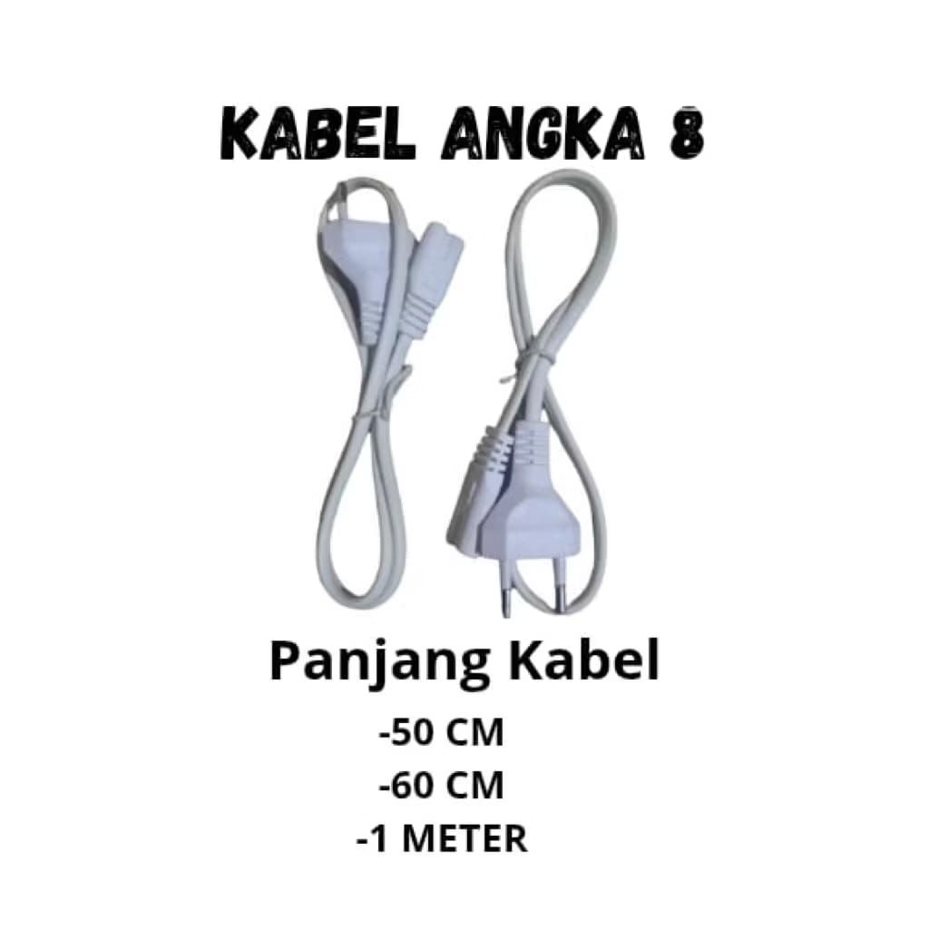 Jual KABEL POWER TAPE TIPE ANGKA 8 PANJANG 1 METER , kabel power ...