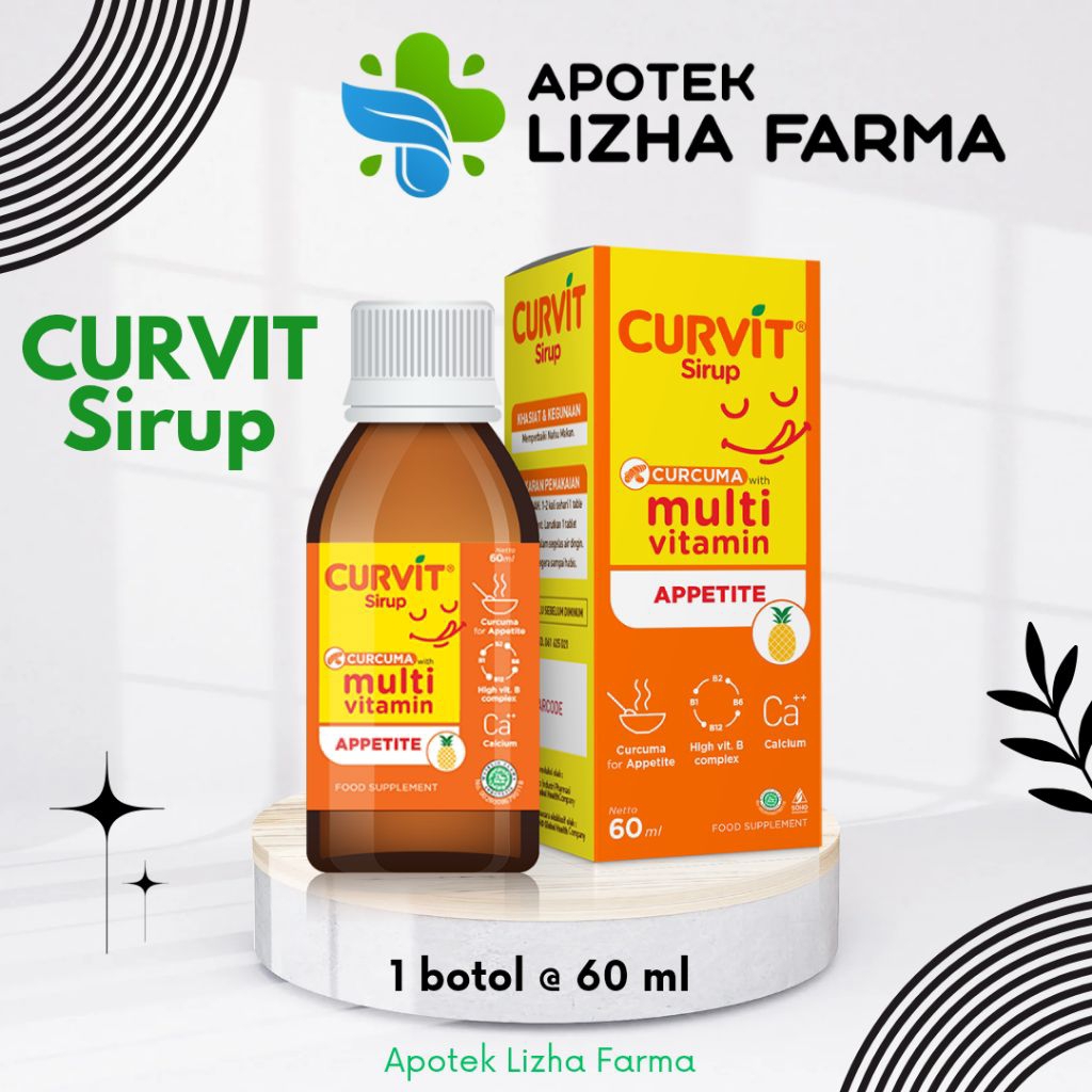 Jual Curvit Syr 60 ML Curcuma with multi vitamin Appetite | Shopee ...