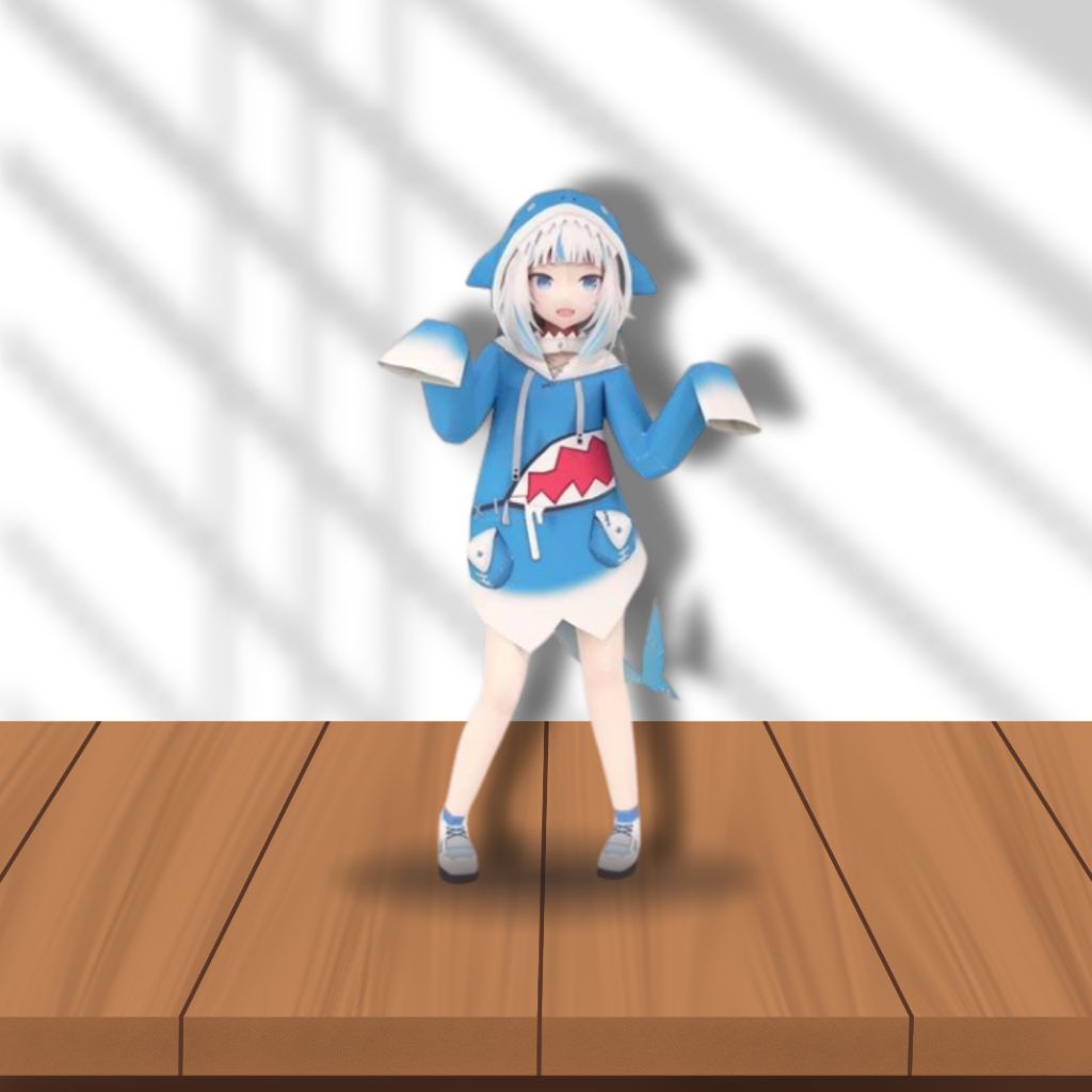 Jual Papercraft Gawr Gura V1 Hololive | Cetak Kertas Briefcard A4 | DIY ...