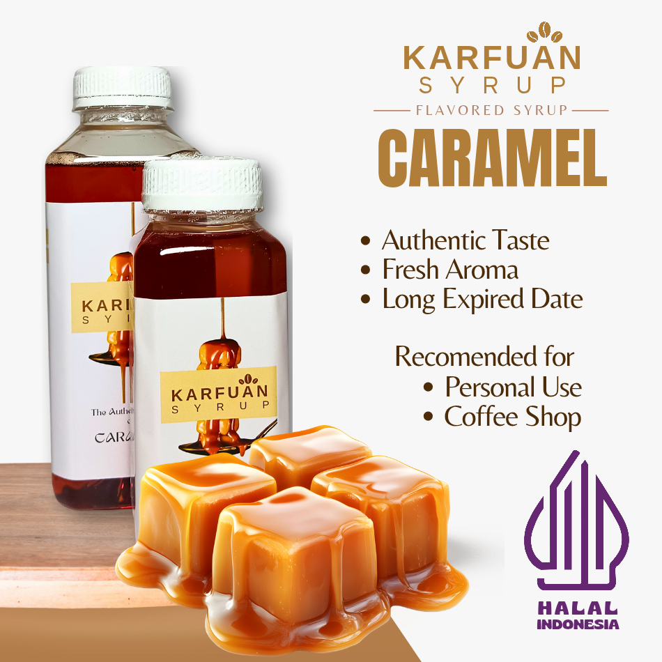 Jual Karfuan Coffee Caramel Syrup 250ml & 500ml – Sirup Premium Rasa ...