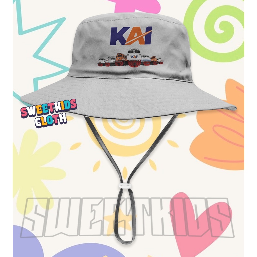 Jual Topi Bucket Rimba Anak Kereta Api Indonesia Lokomotif / Topi Rimba ...