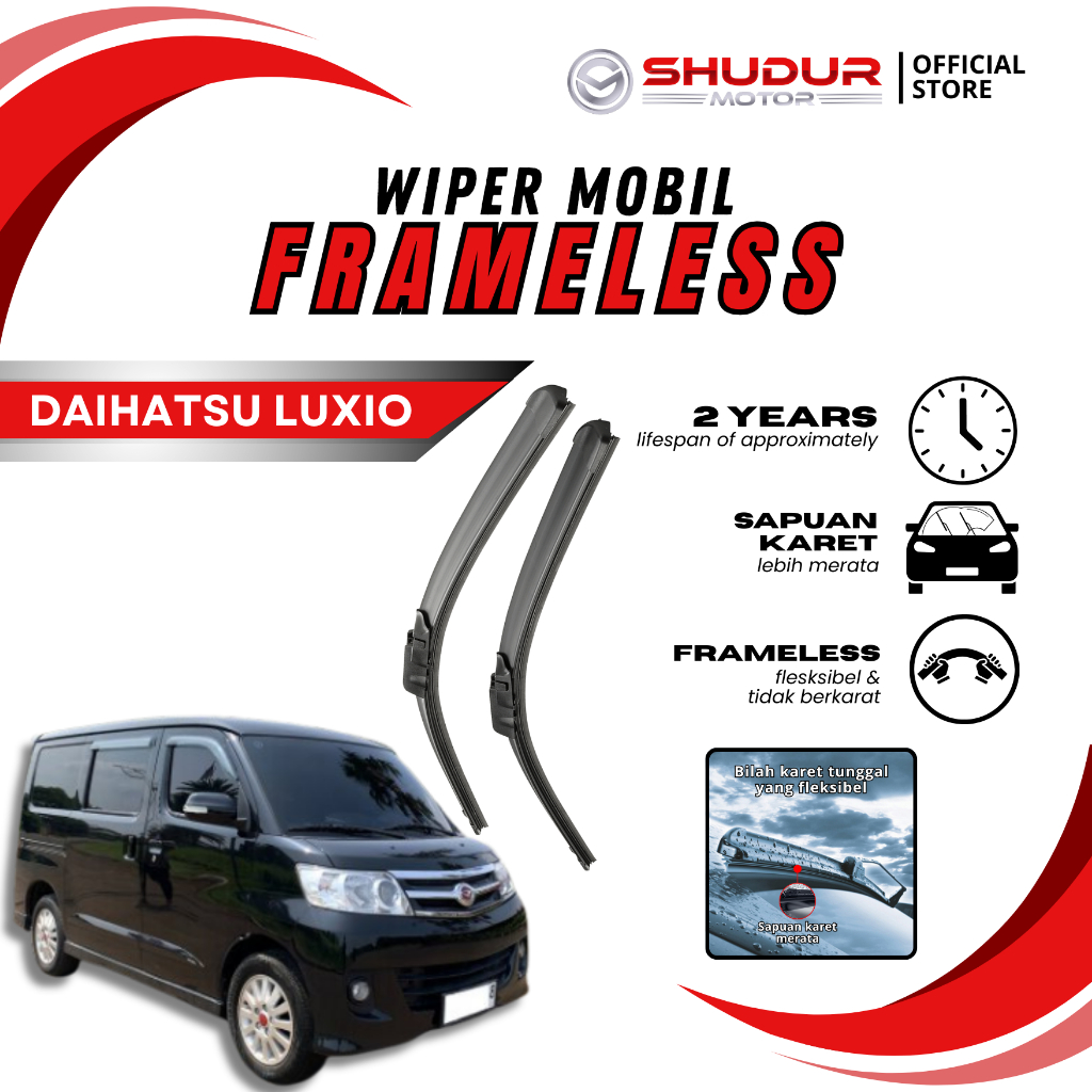 Jual Wiper Mobil Frameless Daihatsu Luxio Sepasang 2 Pcs Kiri Dan Kanan