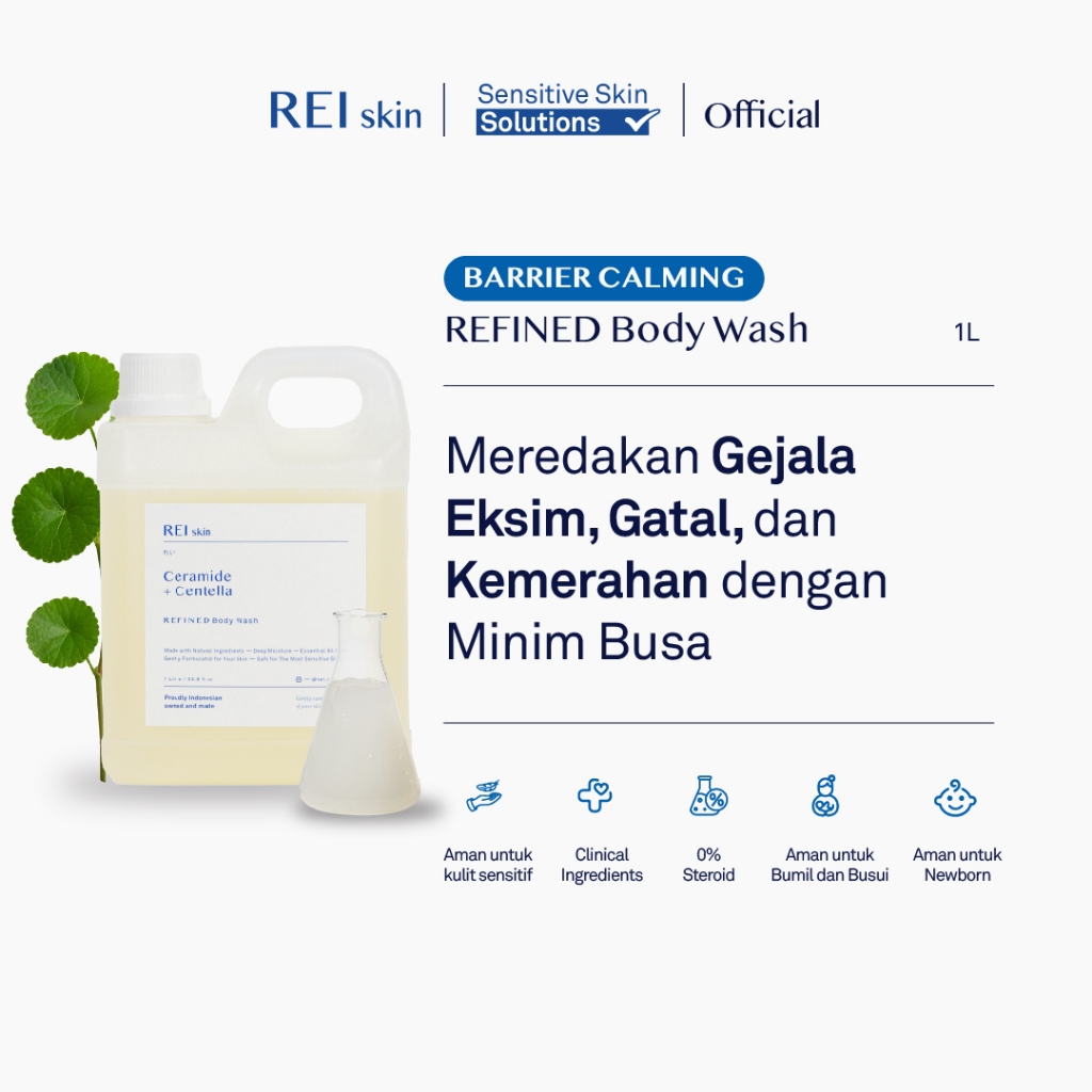 Jual Refill REI Skin Ceramide + Centella Refined Body Wash 1,000 ml ...