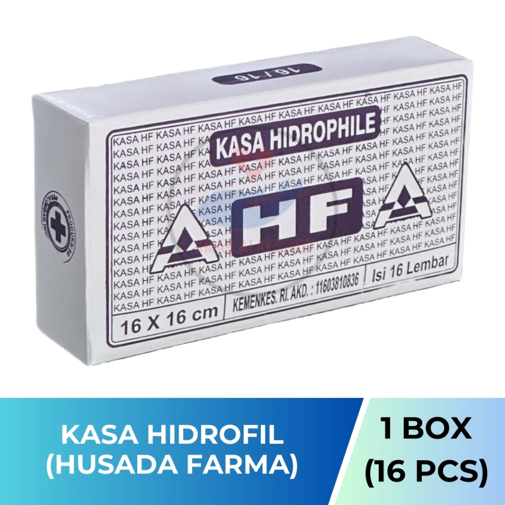Jual Isi 16 Lembar Kasa Hidrofil 16 x 16 Kotak Husada HF / Kassa Steril ...