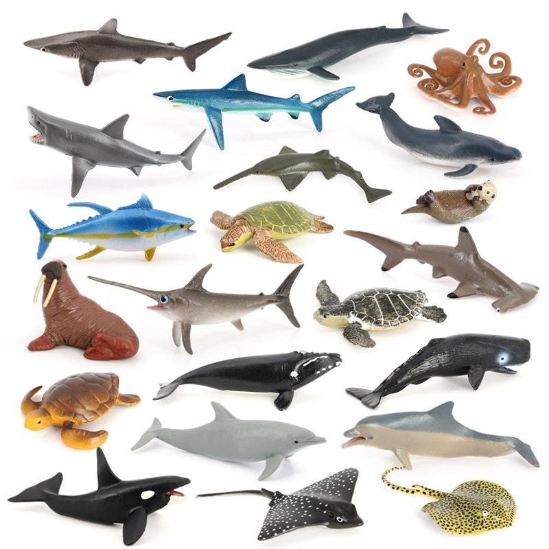 Jual Mainan Hewan Laut Karet Figure Binatang Laut Sea Animals Model ...