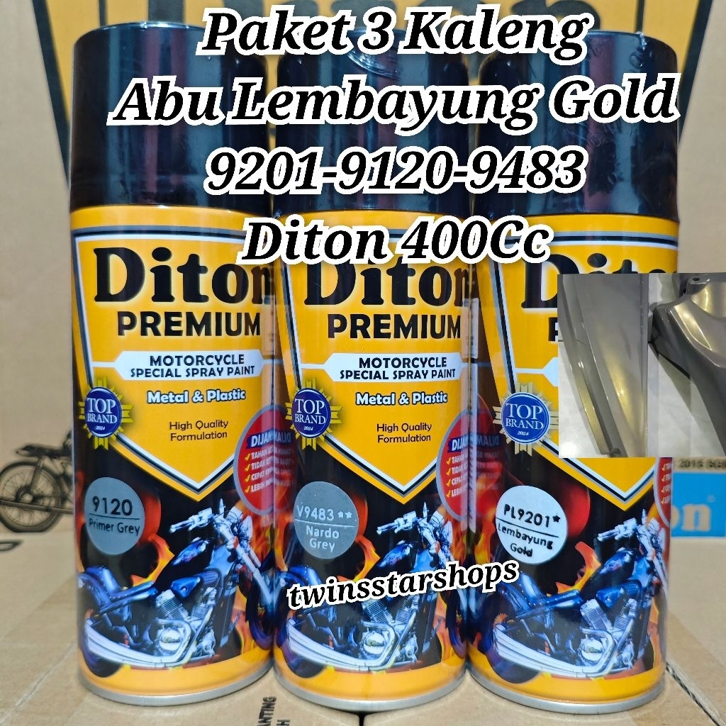 Jual Pilok Pylox Cat Diton Premium Paket 3 Kaleng Abu Lembayung Gold ...