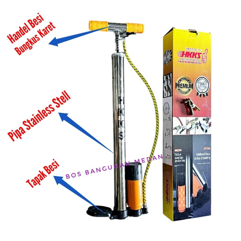 Jual High Pressure Pump / Pompa Sepeda dan Motor Pipa Stainless Stell ...