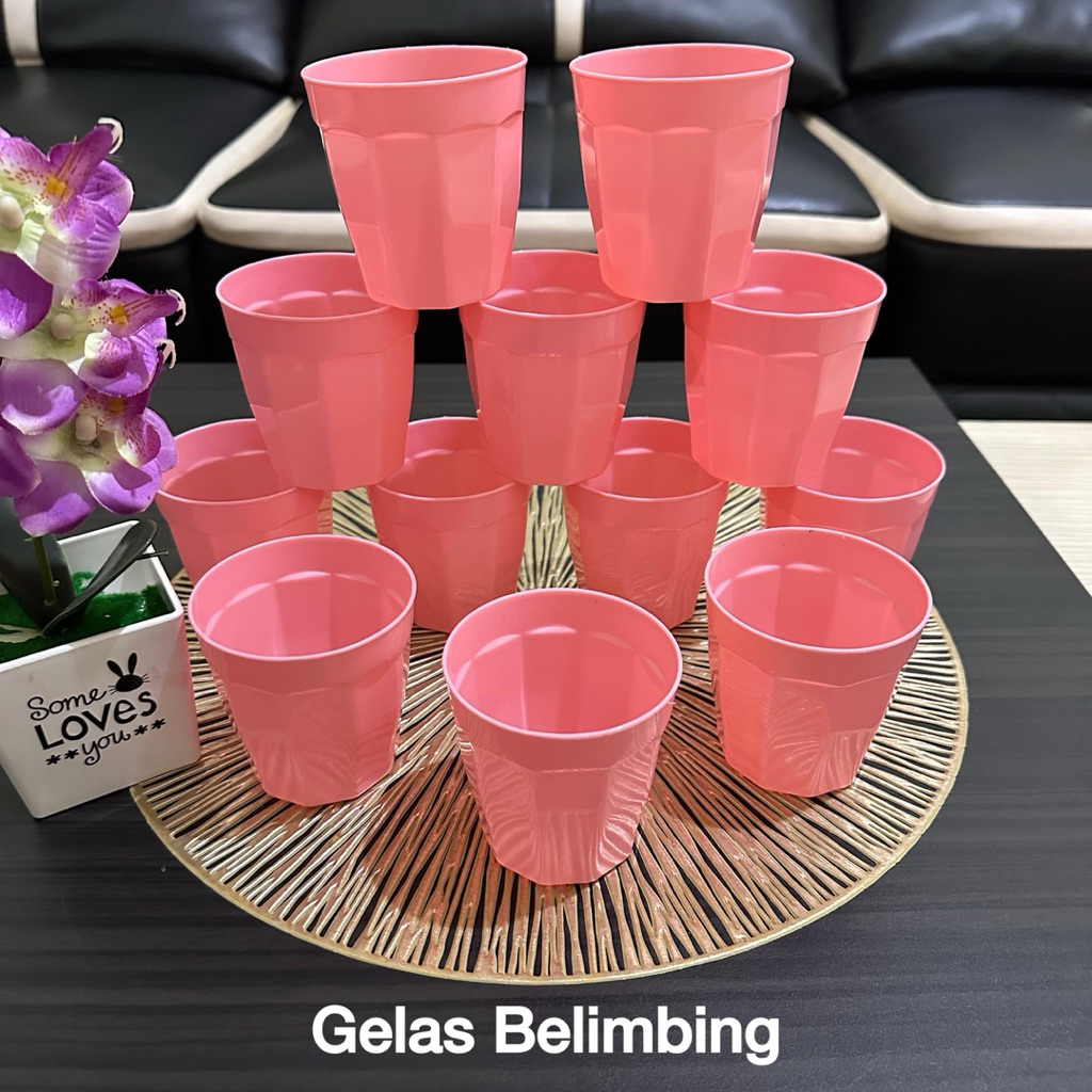 Jual Gelas Plastik motif BELIMBING 12pcs - Gelas Plastik Tebal 1 Lusin ...