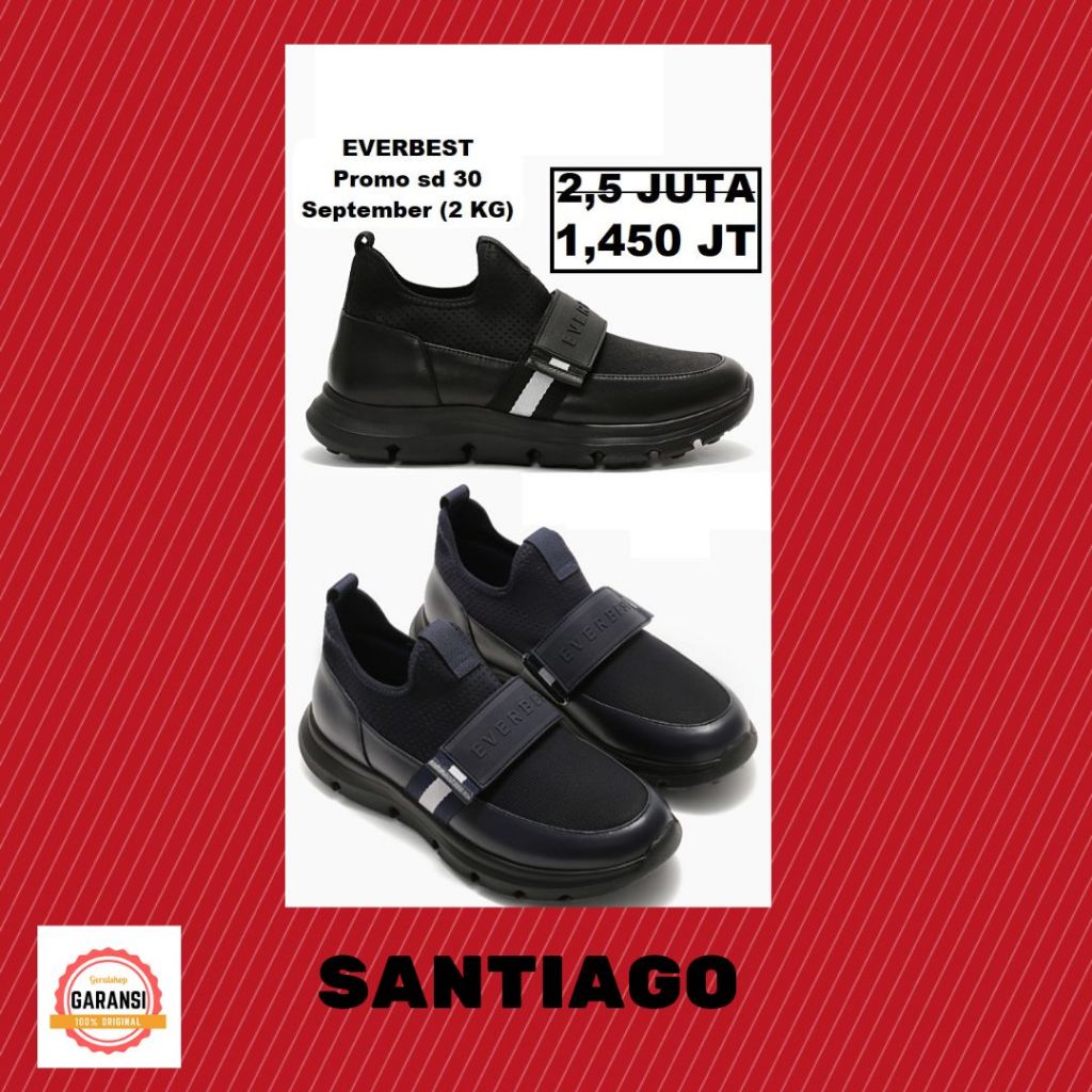 Jual Sepatu Sneakers Everbest Pria Seri SANTIAGO 100% Original store ...