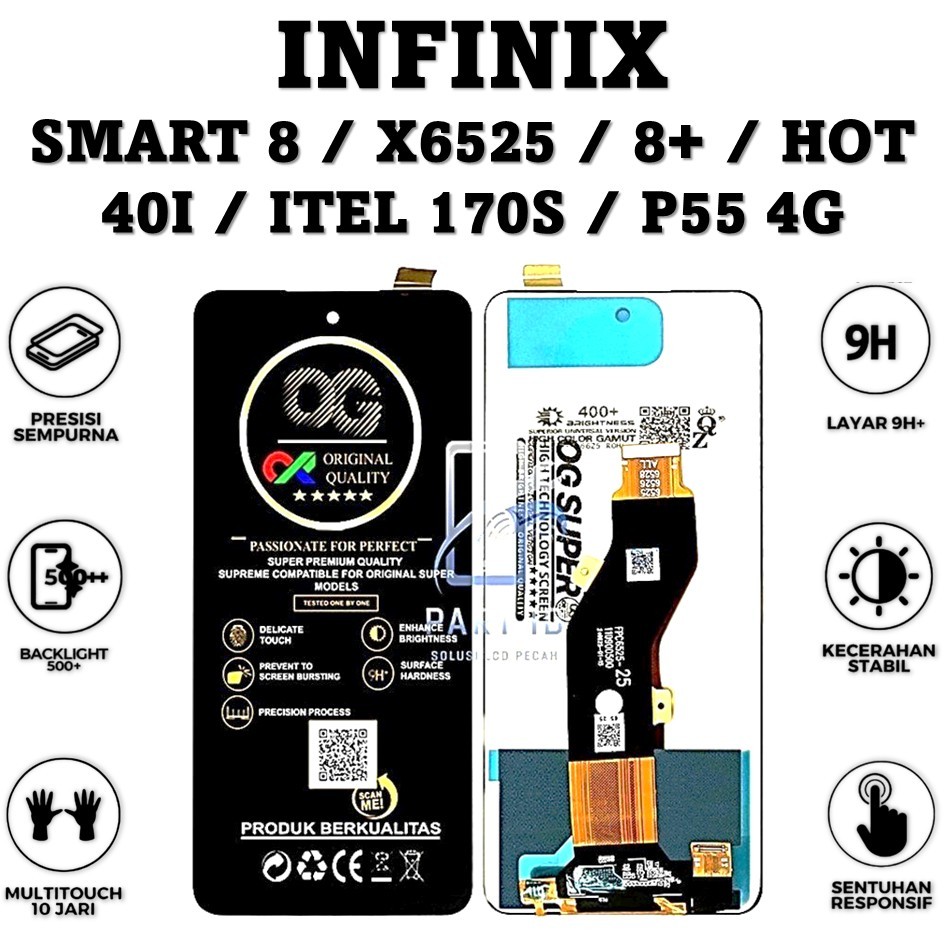 Jual LCD TOUCHSCREEN INFINIX SMART 8 / X6525 / 8+ / HOT 40I / ITEL 170S ...