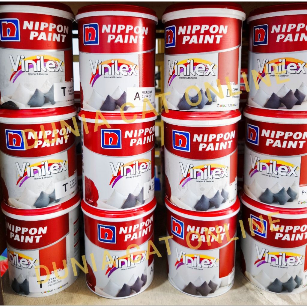 Jual CAT TEMBOK NIPPON PAINT VINILEX 1 KG BANYAK WARNA / CAT DINDING ...
