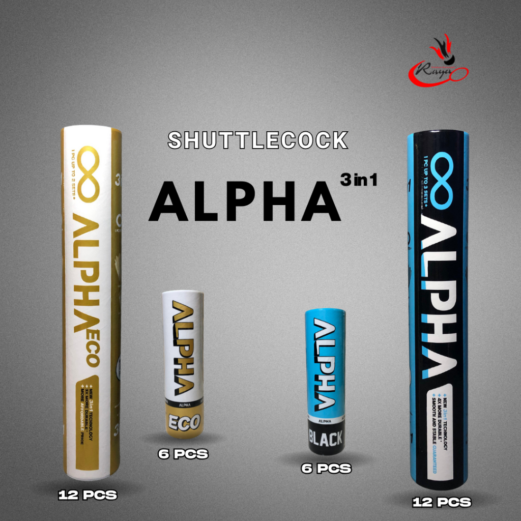 Jual Shuttlecock Badminton Alpha 3 in 1 series - 2 series 4 tipe ...