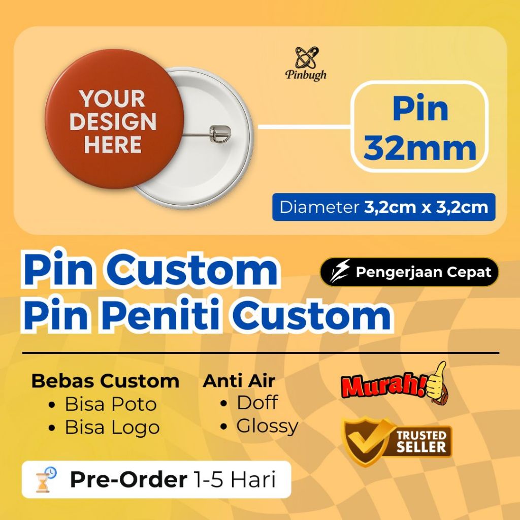 Jual Pin Button Custom | size 32mm | Shopee Indonesia