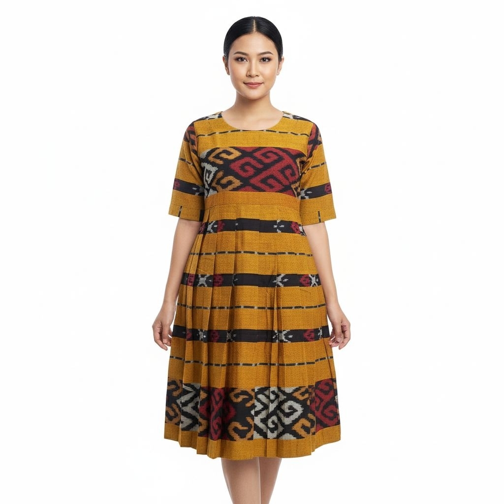 Jual DRESS TENUN ETNIK WANITA MODERN – BAJU ADAT JEPARA TORAJA NTT ...