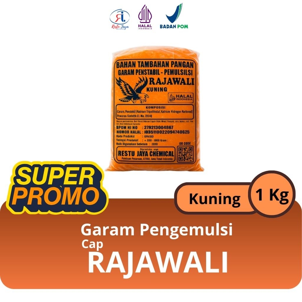 Jual Garam Pengemulsi/Garam Pengenyal/Obat Puli Cap Rajawali Kuning 1kg ...