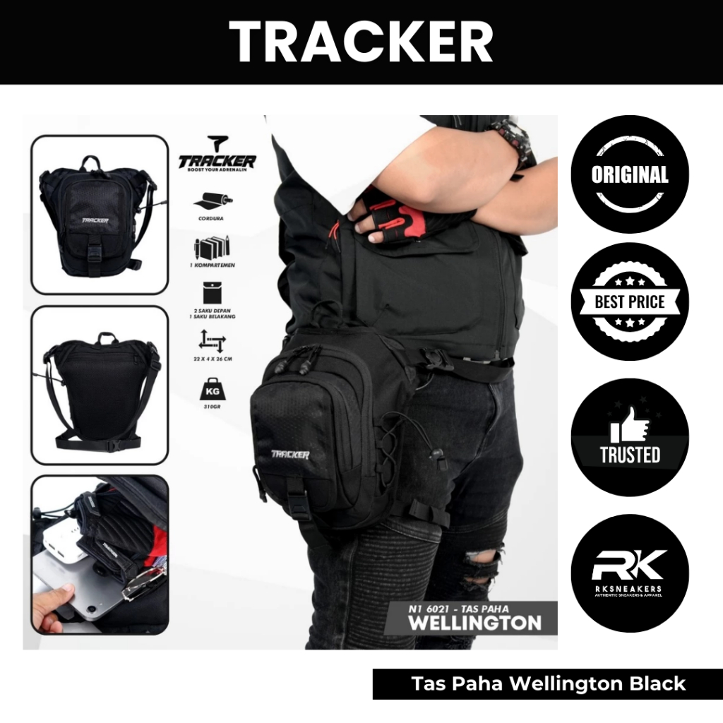 Jual Tas Paha Tracker Wellington Black 100% Authentic | Shopee Indonesia