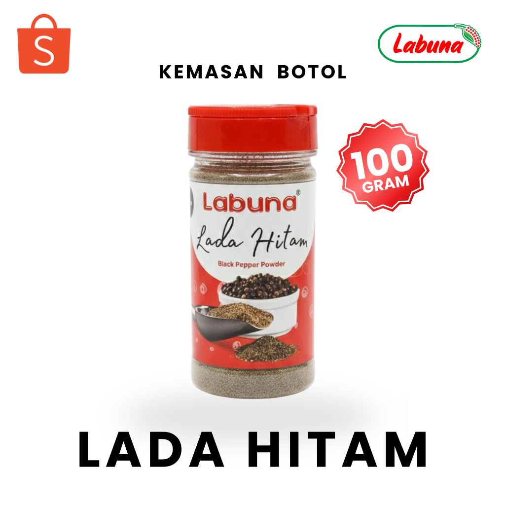 Jual Labuna Lada Hitam Bubuk - Botol (100 gram) | Shopee Indonesia