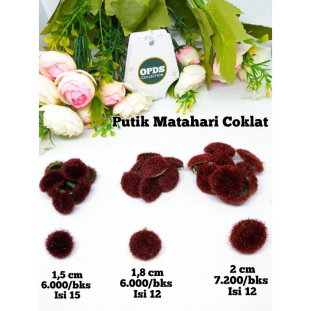 Jual Putik Bunga Matahari Coklat-Putik Bunga plastik-Putik Bunga ...