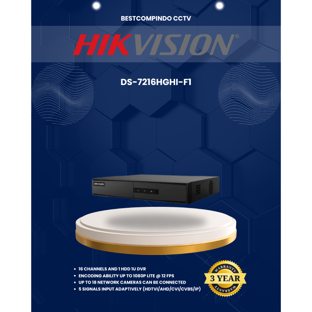 Jual DVR HIKHISION 16 CH DS-7216HGHI-F1 | DVR CCTV HIKVISION | Shopee ...