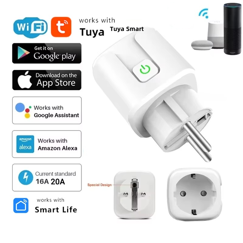 Jual Colokan Pintar Smart Plug Wifi 16A IoT Enery Monitoring | Shopee ...