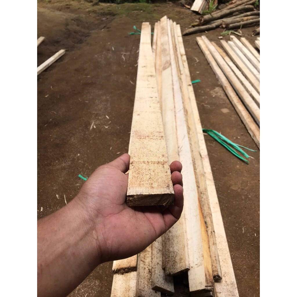 Jual Kayu 1,5x5 list kayu cemped panjang 2 meter sudah serut halus isi ...