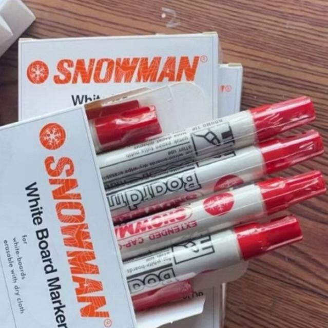 Jual Spidol snowman boardmarker merah warna merah spidol papan tulis ...