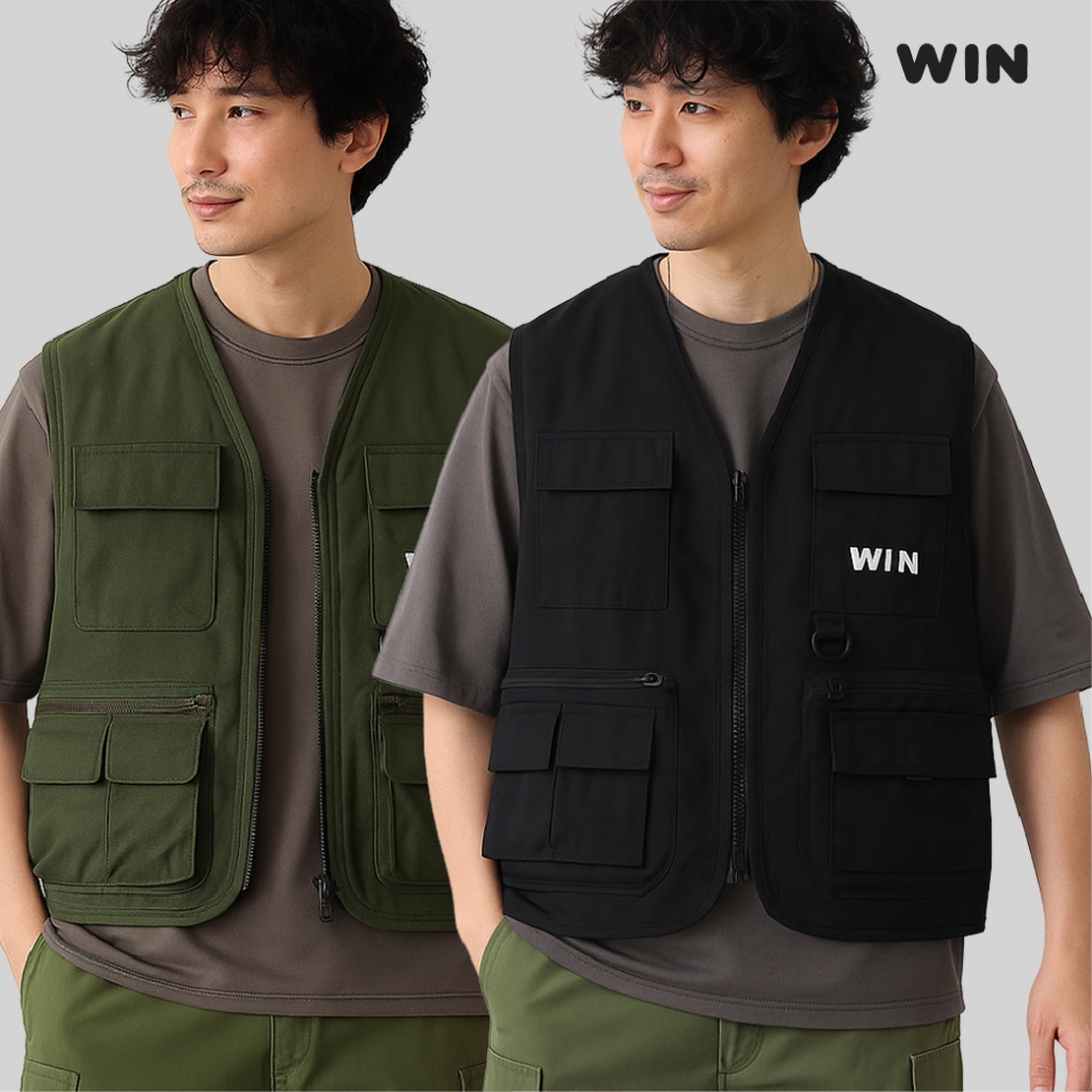 Jual WIN - AVERRIC Vest Rompi Pria - Black Army - Style Casual Bahan ...