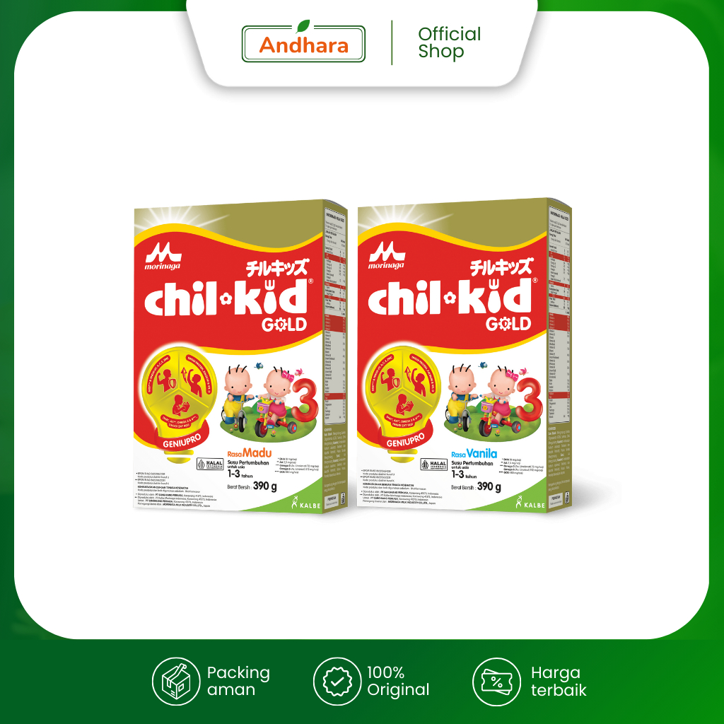 Jual Morinaga CHIL KID Gold 3 390gr - Susu Bubuk Pertumbuhan Anak Usia ...