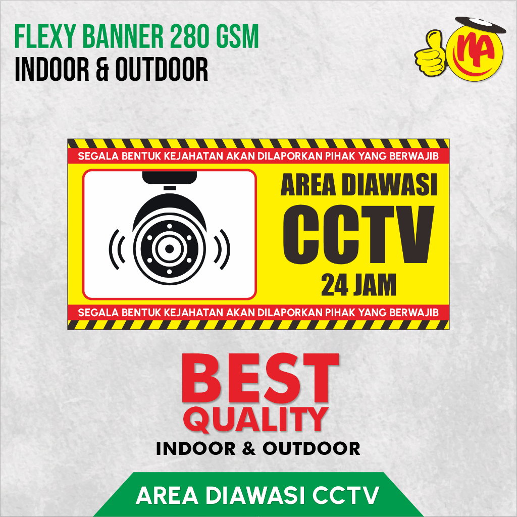 Jual Spanduk Banner Keamanan / Banner CCTV 24 Jam / Spanduk Keamanan ...