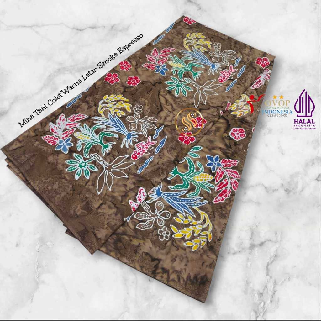 Jual Kain Batik Tulis Bakaran Asli Pati Motif Mina Tani Latar Smoke ...