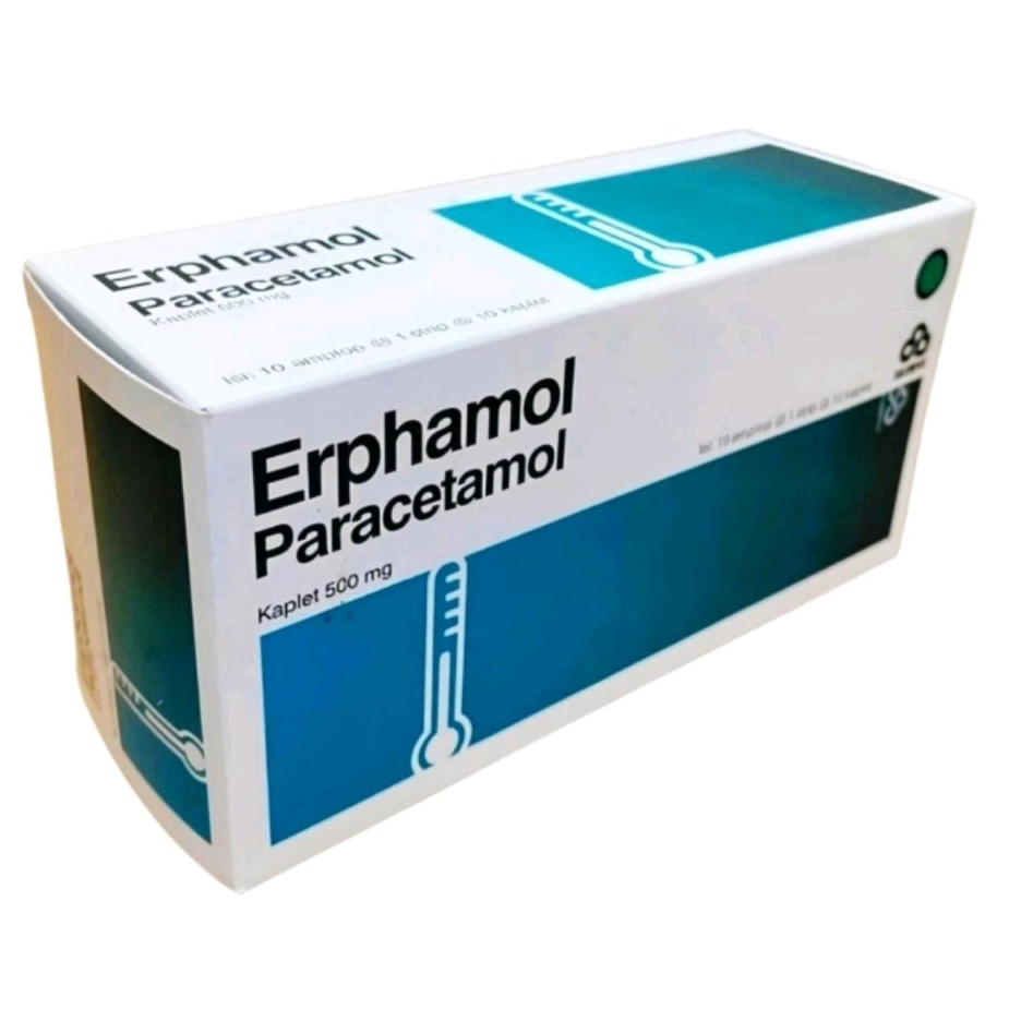 Jual ERPHAMOL - Paracetamol Kaplet 500mg (100's /Dus) | Pamol 500mg ...