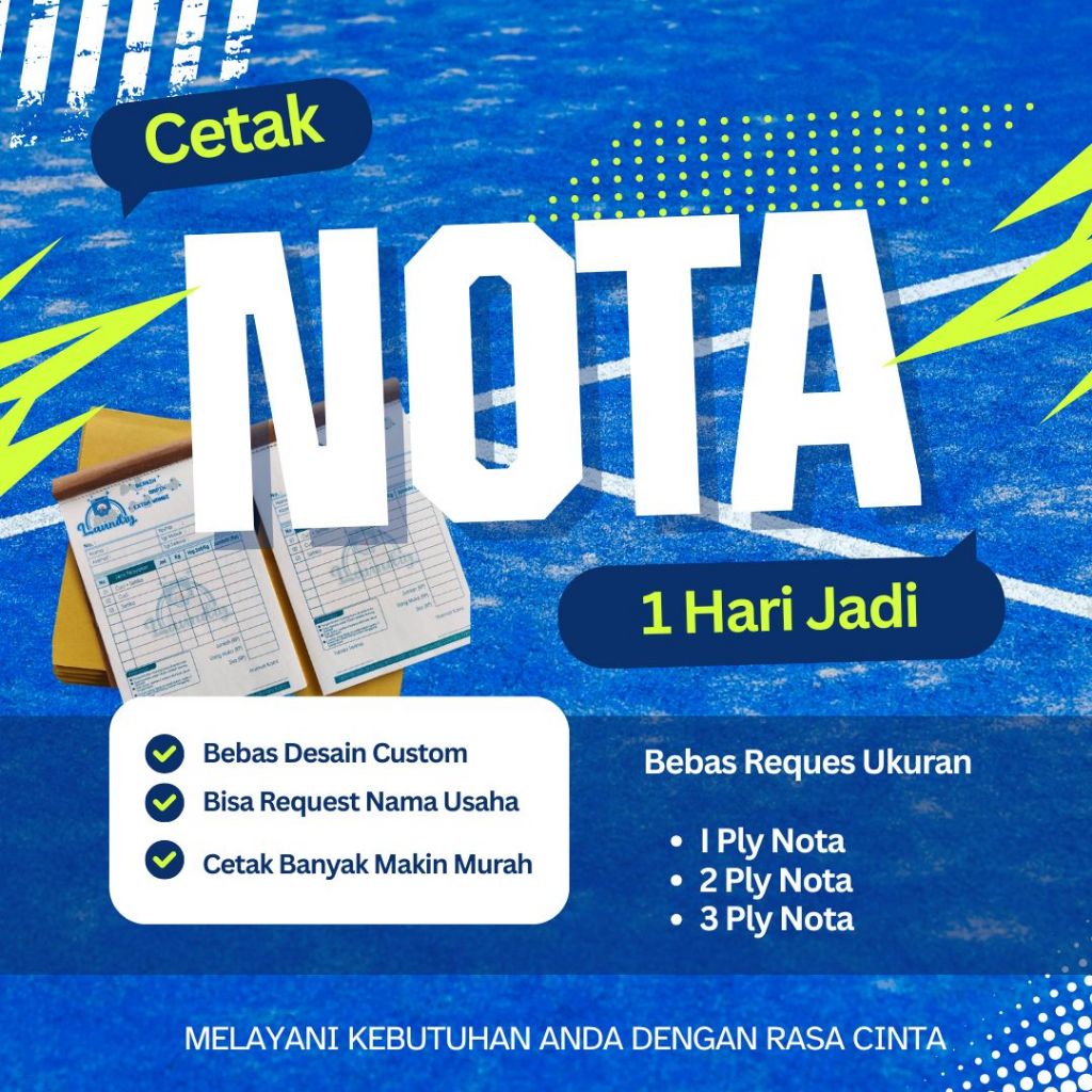 Jual Cetak Nota bon custom nama toko 2 play 1 RIM 2 rangkap Murah ...